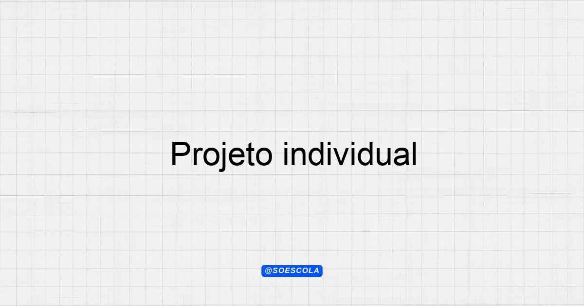 Projeto individual: Aprendizado Criativo para Alunos