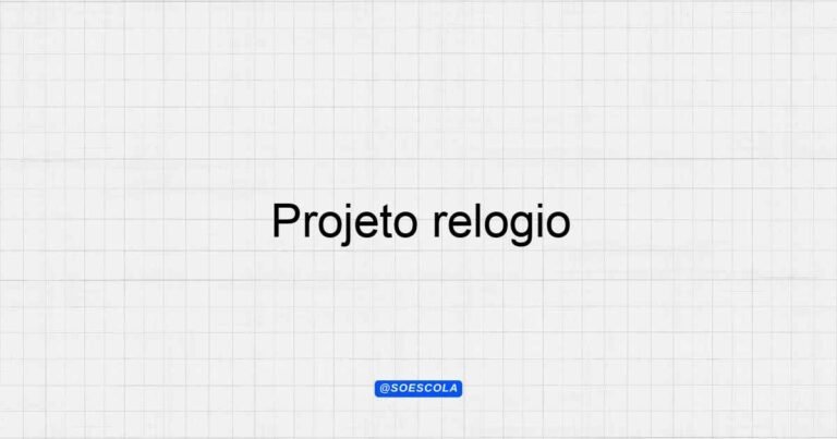 Projeto relógio: Aprendizado Criativo e Interativo