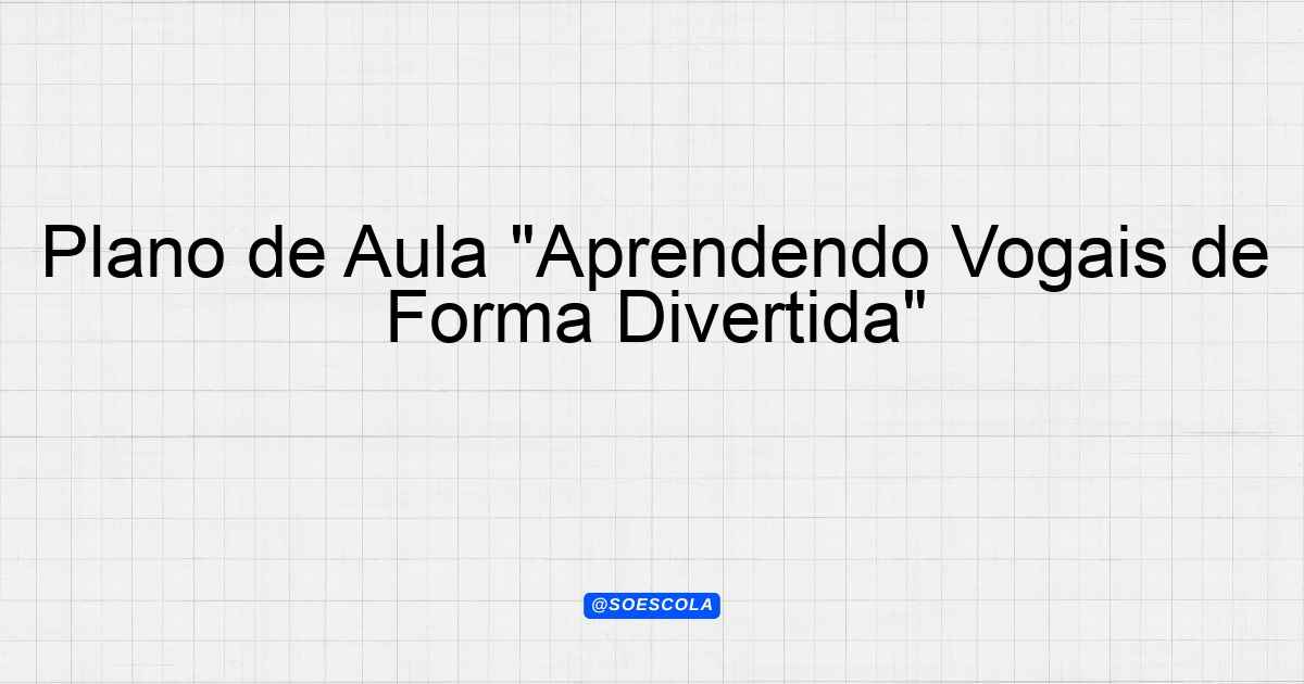 Plano de Aula Plano de Aula